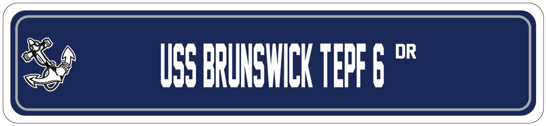 Brunswick T-EPF 6 Street Sign Fast Transport Navy Ship Veteran Sailor