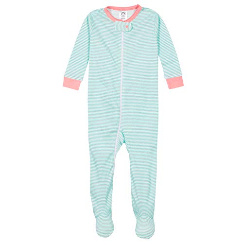 Gerber Baby Girls' 4-Pack Footed Pajamas, Love Llamas Pink, 6 Months