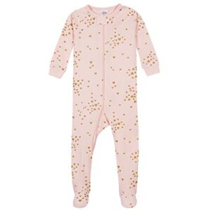 Gerber Baby Girls' 4-Pack Footed Pajamas, Love Llamas Pink, 6 Months