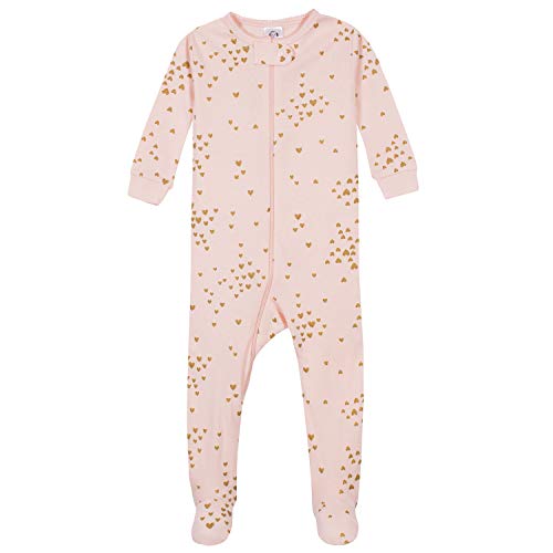 Gerber Baby Girls' 4-Pack Footed Pajamas, Love Llamas Pink, 6 Months