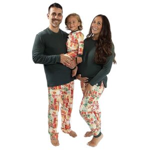 burt's bees baby baby family jammies matching holiday organic cotton pajamas, all wrapped up, womens x-small