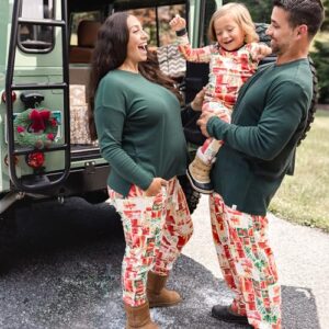 Burt's Bees Baby Baby Family Jammies Matching Holiday Organic Cotton Pajamas, All Wrapped Up, Womens X-Small