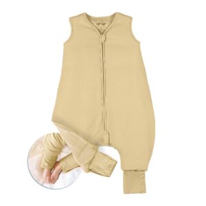 nyte nyte baby - 1.-tog goldie, 0 to 6 months, sleeveless sleep sack, soft baby & toddler sleeping sack, breathable sleep sack with adjustable feet cuffs & anti-slip grip