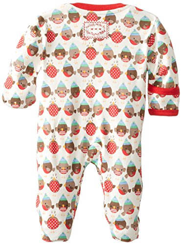 JoJo Maman Bebe Unisex-Baby Newborn Funky Robin Sleepsuit, Red, New Born