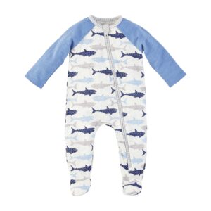 mud pie baby boy sleeper, shark, 9 months