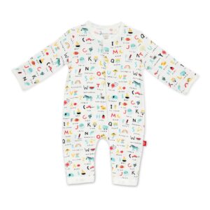 magnetic me easy-close modal coverall jumpsuit abc love 18-24 months