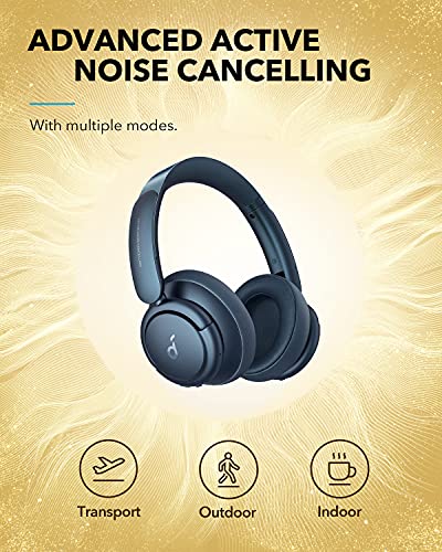 Soundcore by Anker Life Q35 Multi Mode Active Noise Cancelling Bluetooth Headphones with LDAC for Hi Res Wireless Audio, 40H Playtime, Comfortable Fit, Clear Calls, for Home, Work, Travel