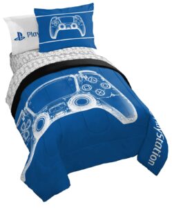 playstation x-ray gamer 7 piece full size bed set - includes comforter & sheet set - super soft kids bedding fade resistant microfiber (official product)