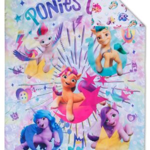 My Little Pony 4 Piece Toddler Bedding Set - includes Quilted Comforter, Fitted Sheet, Top Sheet, and Pillow Case Character Design for Toddler Bed