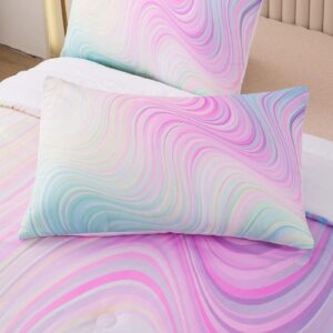 Bodhi King comforter set for girls,kids bedding sets,pink bedding for girls,king size bedding sets for kids,blue and pink comforter,tie dye bedding sets with pillowcase.