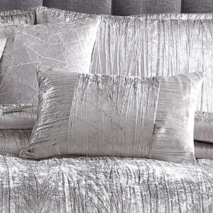 Riverbrook Home Turin Comforter Set, Queen, Silver, 7-Piece Set