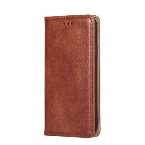 for sony z5 plus/z5 premium flip case google anti drop magnetic phone case brown