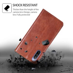 for Sony Z5 Plus/Z5 Premium Flip Case Google Anti Drop Magnetic Phone Case Brown