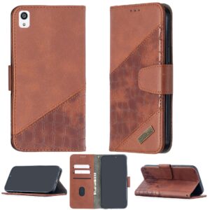 case for sony xperia z5 premium case compatible with sony xperia z5 premium phone case flip stand cover stitching style wallet case brown