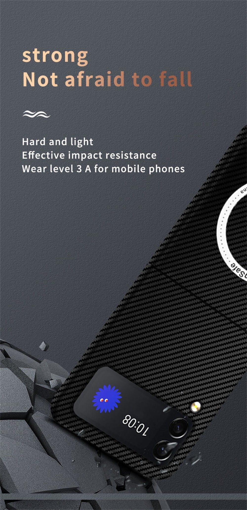 Carbon Fiber Magnetic Phone Cases for Samsung Galaxy Z Flip 3 Z Flip 4 5G Hard PC Back Cover,Z5,for Z Flip 3