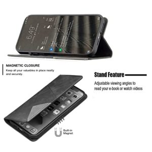 jioeuinly Flip Stand Case Compatible for Vivo Iqoo Z5 Phone Case Cover PU Leather Kickstand Magnetic Wallet Case CPT40