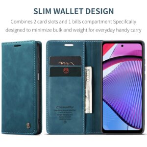 Kowauri for Moto G Power 5G 2023 Case,Leather Wallet Case Classic Design with Card Slot and Magnetic Closure Flip Fold Case for Motorola Moto G Power 5G 2023 (Teal)