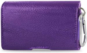 horizontal purple leather case magnetic closure and smooth no clip back compatible with nokia 2780 flip phone