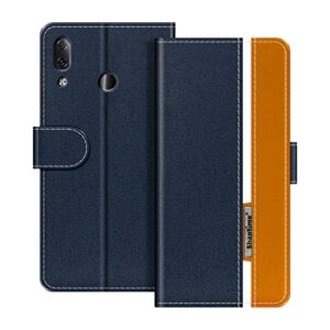 milegao for lenovo z5 flip cover, magnetic buckle multicolor business pu leather phone case with card slot, for lenovo z5 6.2 inches