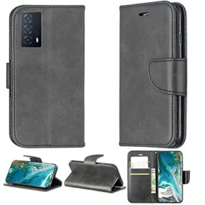 aroepurt flip stand case compatible for vivo iqoo z5 5g phone case cover pu leather kickstand magnetic wallet case yzw-hei