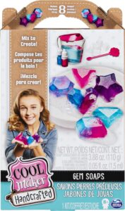 cool maker, handcrafted gem soaps activity kit, makes 8 soaps, for ages 8 & up