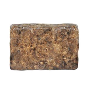 Premium African Black Soap - Pure 1 pound Bulk. Raw Organic Soap for Acne, Dry Skin, Rashes, Burns, Scar Removal, Face & Body Wash, From Ghana West Africa - Authentic African Moisturizer