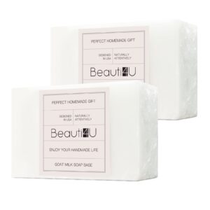 BEAUTI4U 2LB Soap Base - Goat Milk Soap Making Supplies With Soap Making - Melt And Pour Soap Base - Melt And Pour Soap - Soap Making Supplies - Organic Soap Base For Soap Making