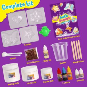 XXTOYS Bath Bombs Science Lab - Create 10 Bath Bombs, Bath Toys for Kids - Great Gifts for Girls Age 8-12, Crafts Kit for Girls, Spa Kit for Girls