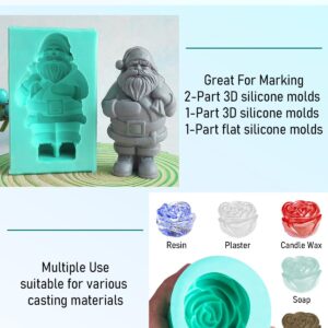 Nicpro 74oz Silicone Mold Making Kit, Platinum Liquid Silicone Rubber for Mold Maker, Jade Green Flexible & Food Safe Mix Ratio 1:1 for Casting 3D Resins Molds DIY with Mold Housing, Mixing Cups