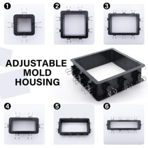 Adjustable Mold Housing Kit for Silicone Molds Making - Plastic Mold Housing Frame for Silicone Rubber Mold Making, DIY Resin Mold - Free Combination Molding Housing for Soap Mold, Candle Molds Making