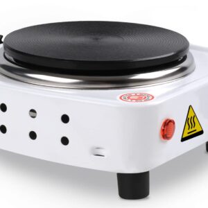 DINGPAI Hot Plate for Candle Making, White Color Electric Hot Plate for Melting Wax, Chocolate, Candy and More