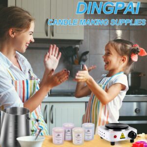 DINGPAI Hot Plate for Candle Making, White Color Electric Hot Plate for Melting Wax, Chocolate, Candy and More