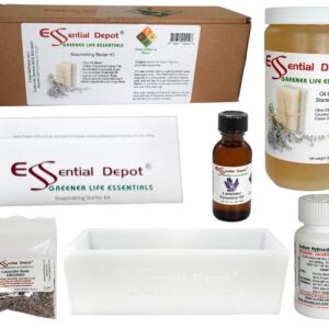 R.E.D. Soap Making Starter Soap Kit - Includes pre-Measured Ingredients to Make a loaf of soap and a R.E.D. Natural Silicone Mold