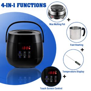 TCFUNDY Wax Melter for Candle Making, 8 Qts Electric Wax Melting Pot with Pour Spout and Temperature Controller, Digital Temperature Display, Fast Melting Candle Maker