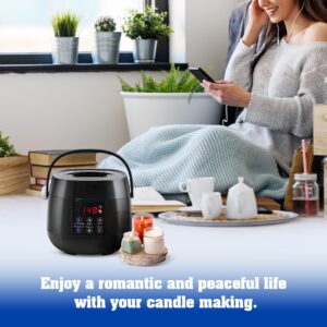 TCFUNDY Wax Melter for Candle Making, 8 Qts Electric Wax Melting Pot with Pour Spout and Temperature Controller, Digital Temperature Display, Fast Melting Candle Maker