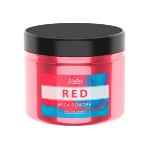 mica powder pure - 3.5oz pearl epoxy resin color pigment - cosmetic grade slime coloring pigment - natural soap dye for soap making supplies kit, bath bomb colorant, paint, nail art (red)