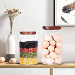 SAIOOL Modern Design Transparent Two-pieces glass jars, jars with lids, Includes 1 Gallon Large Glass Food Storage Jars and 100FL OZ (3000ml)