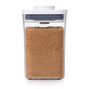 OXO Good Grips POP Container - Airtight Food Storage - Small Square Short 1.1 Qt Ideal for 1 lb of brown sugar or confectioner's sugar