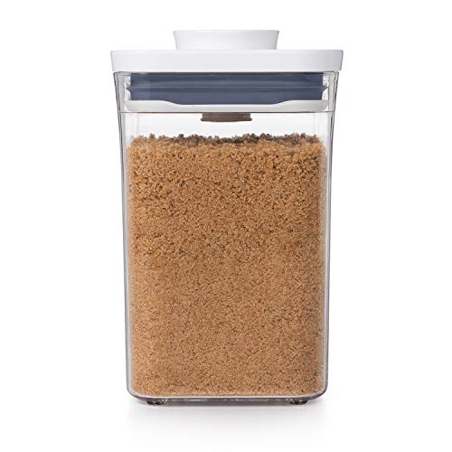 OXO Good Grips POP Container - Airtight Food Storage - Small Square Short 1.1 Qt Ideal for 1 lb of brown sugar or confectioner's sugar