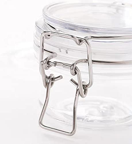 FixtureDisplays® Wire Clasp PET Jar 750 ml Spice Jar Seal Paint Oil Storage Jar Container Lock 18615-750ML-SNL LISTING