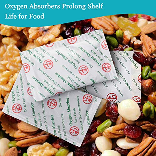 VacYaYa 50CC(200-Pack) Food Grade Oxygen Absorbers Packets for Home Made Jerky and Long Term Food Storage, Stored in Vacuum Bag and 3 times Oxygen Absorption Capacity