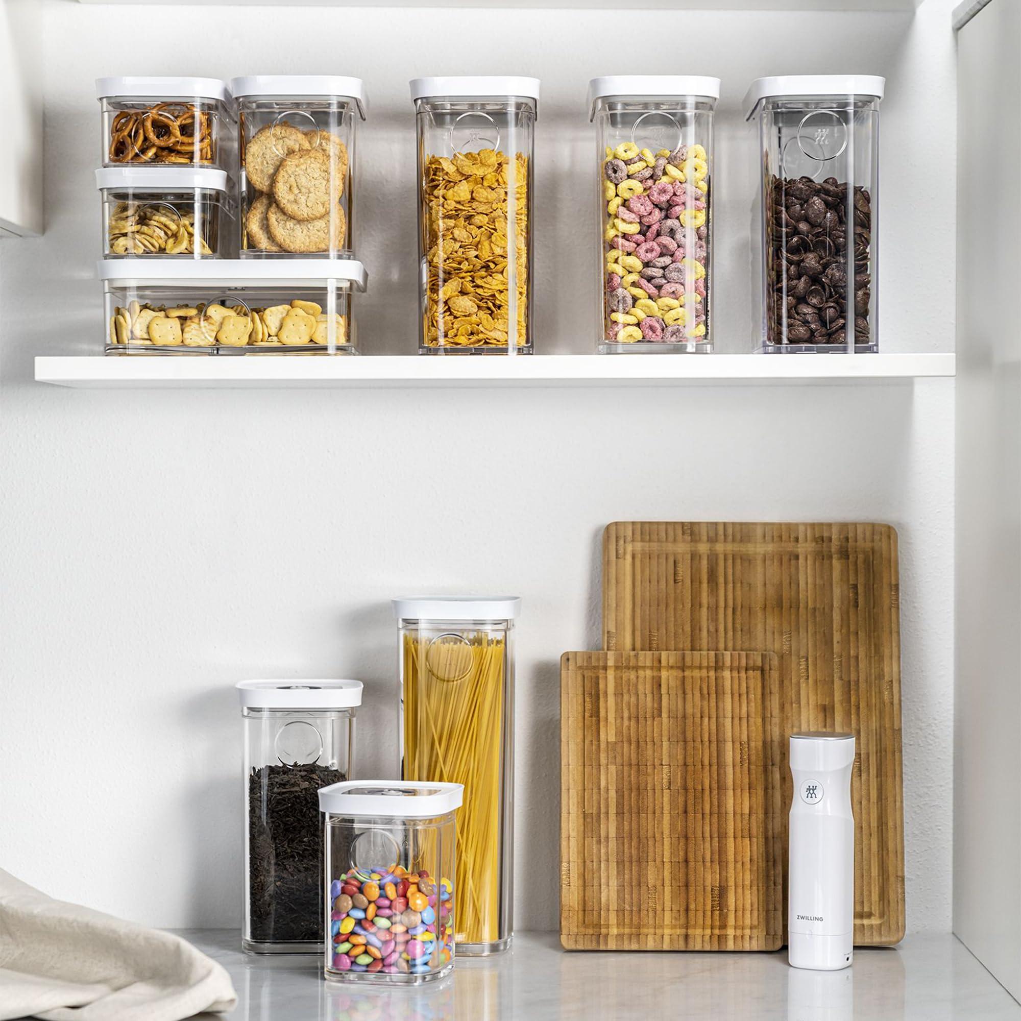 ZWILLING Fresh & Save CUBE Storage Organizer, Large, 1.75-qt, Pantry Organizers and Storage, Plastic, BPA-Free Airtight Dry Food Storage Container for Storing Cookies, Pretzels, Tea Bags and more