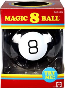 mattel games magic 8 ball kids toy, retro themed novelty fortune teller, ask a question and turn over for answer