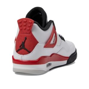 Jordan Boy's Air 4 Retro (Big Kid) White/Fire Red/Black/Neutral Grey 7 Big Kid M