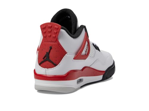 Jordan Boy's Air 4 Retro (Big Kid) White/Fire Red/Black/Neutral Grey 7 Big Kid M