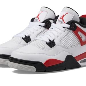 Jordan Boy's Air 4 Retro (Big Kid) White/Fire Red/Black/Neutral Grey 7 Big Kid M