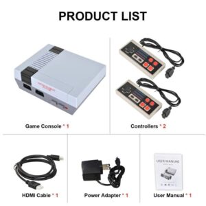 Retro Classic Game Console,HDMI Classic Retro Game Console 621 Games,Dual Control 8-Bit Handheld Game Player for TV Video, Christmas/Birthday/Thanksgiving/Valentine Gift