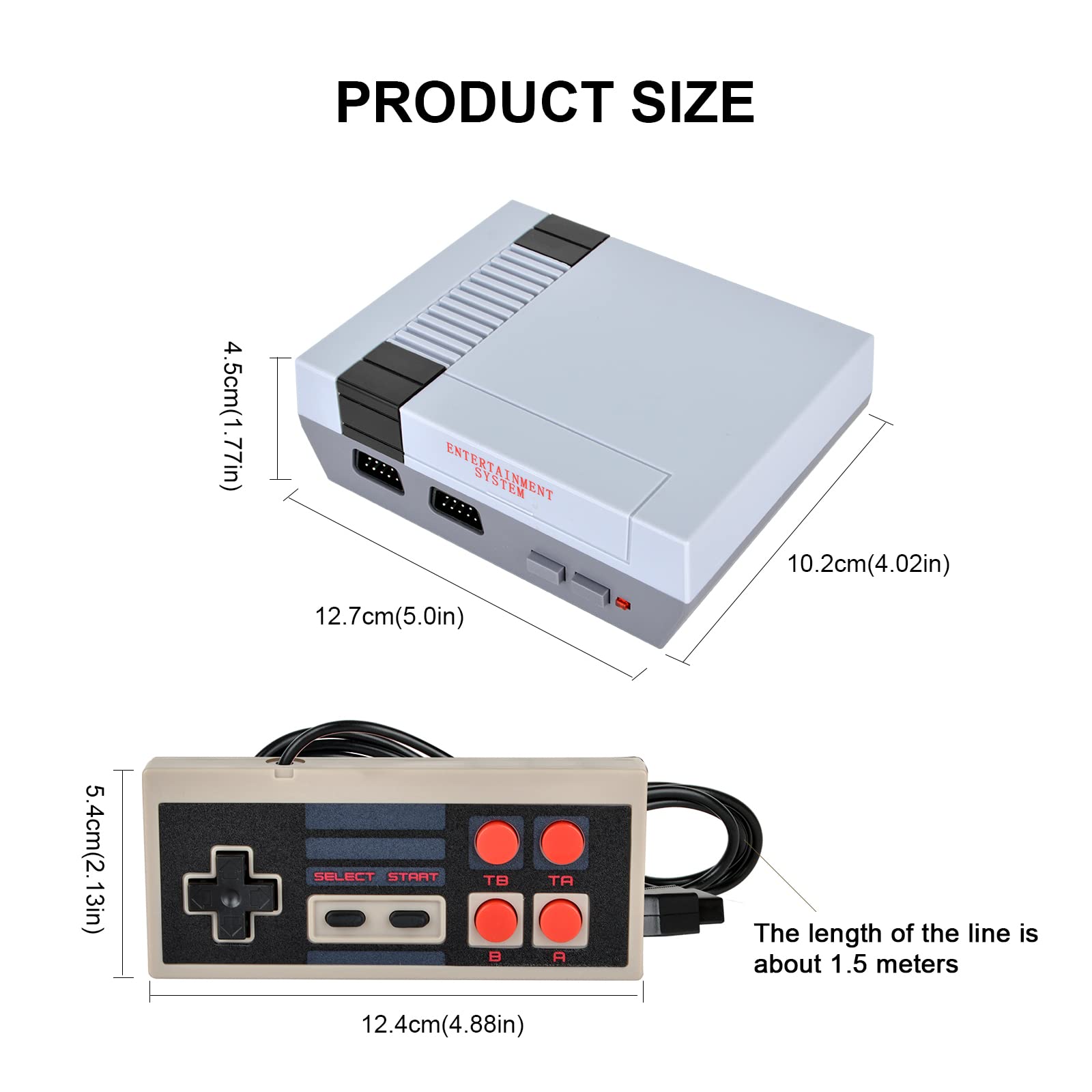 Retro Classic Game Console,HDMI Classic Retro Game Console 621 Games,Dual Control 8-Bit Handheld Game Player for TV Video, Christmas/Birthday/Thanksgiving/Valentine Gift