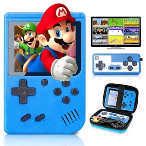 yellami retro handheld game console with 400 classical fc games-3.0 inches screen portable video game consoles with protective shell-handheld video games support for connecting tv & two players