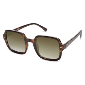 sojos retro square polarized sunglasses for women men classic trendy sunnies sj2226, brown tortoise/brown